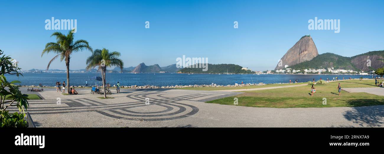 Rio de Janeiro, Brazil: Sugarloaf Mountain seen from Flamengo Park ...