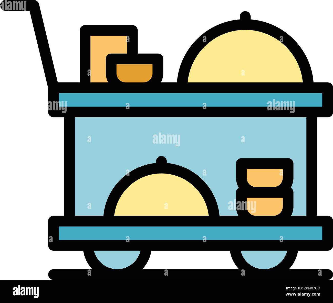 Workbar Logo Restaurant Food Cart Icon Outline Vector. Food Shop. Work