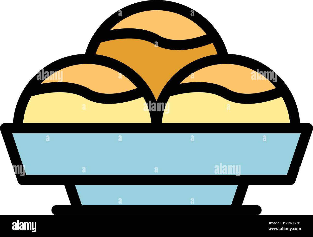 Bakery food icon outline vector. Cafe shop. Bar meal color flat Stock ...