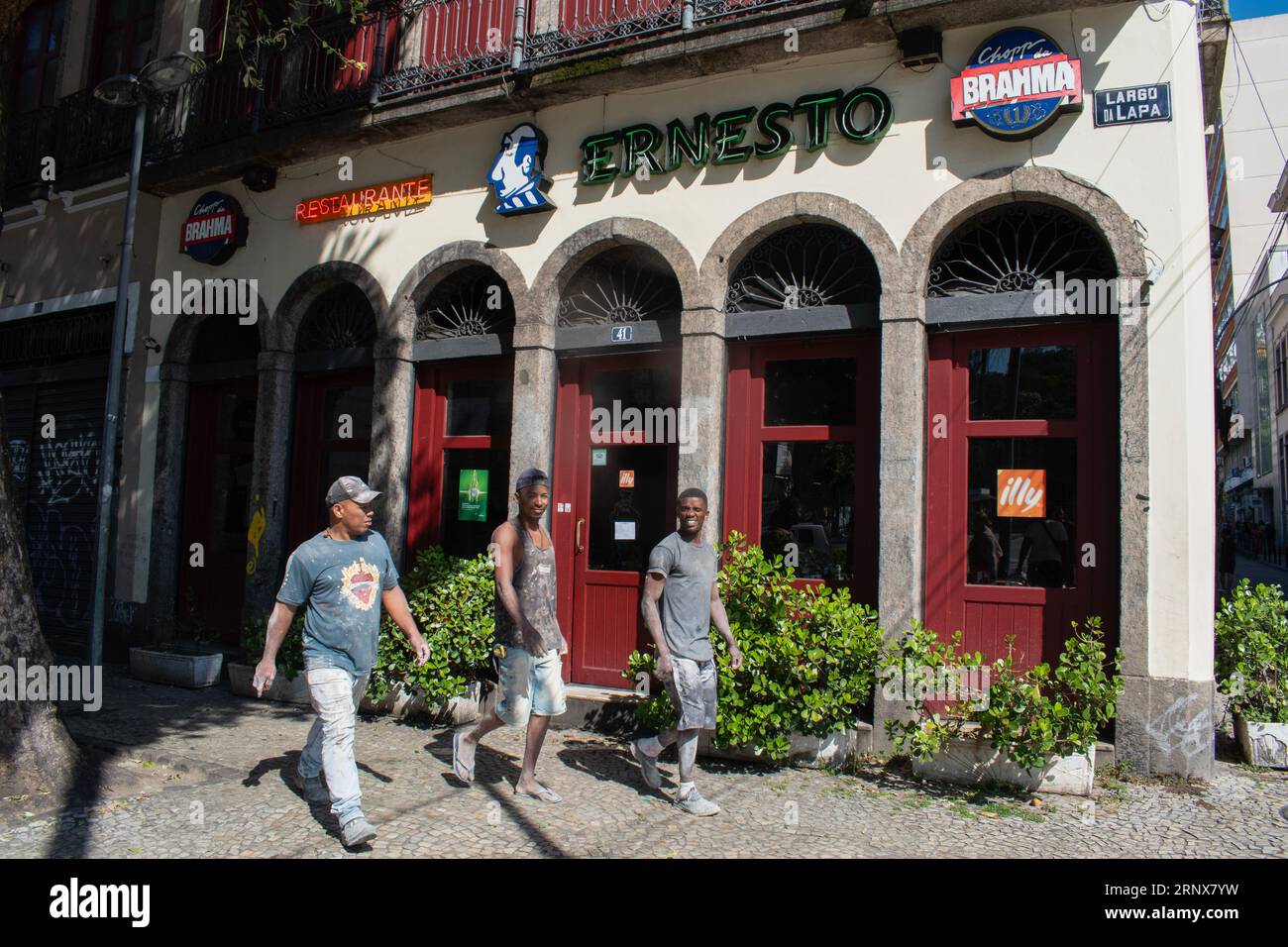 Rio de Janeiro, Brazil: people in the streets of Lapa, district famous ...