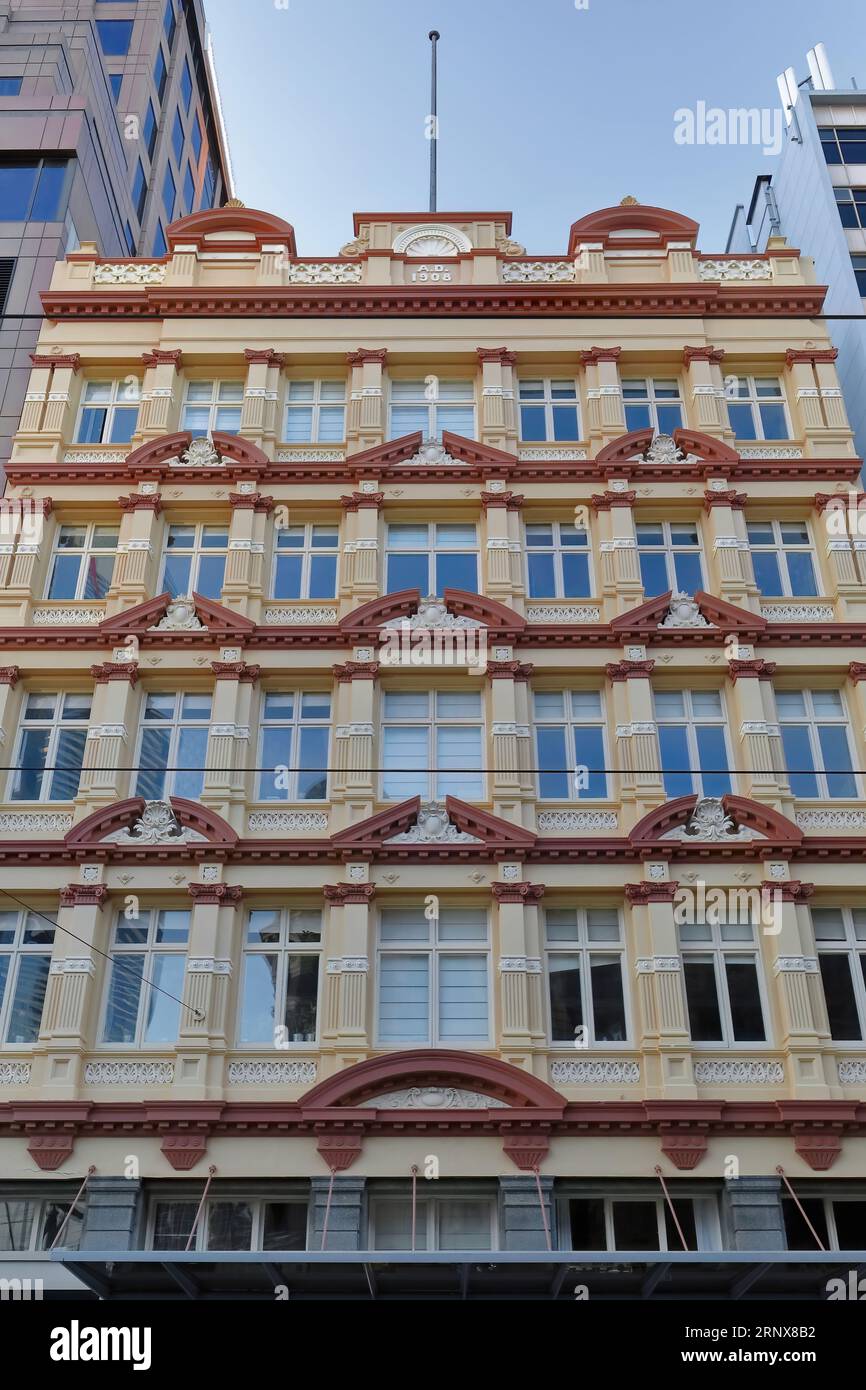 914 The AD 1908 erected Rocke Tompsitt building facade displaying ...
