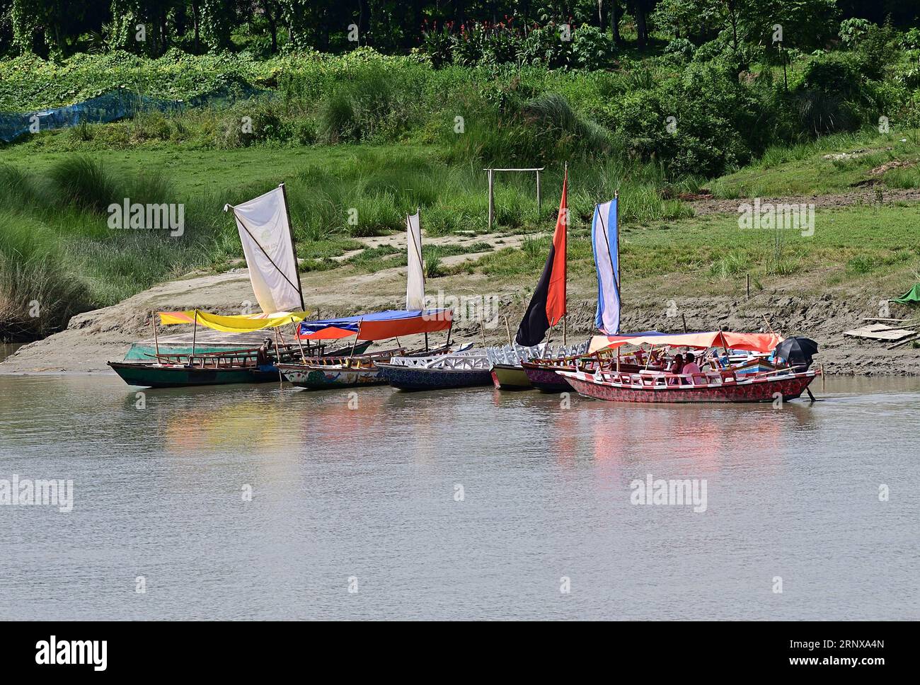 The boats on Brahmaputra River - Bangladesh Stock Photo - Alamy