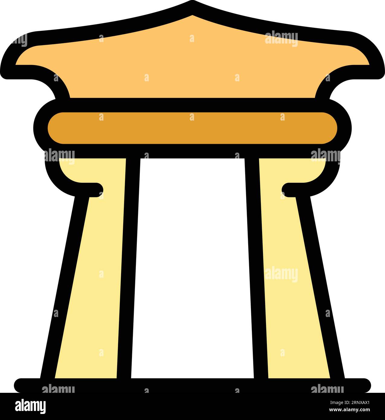 Ancient tower icon outline vector. City temple. Tokyo map color flat ...