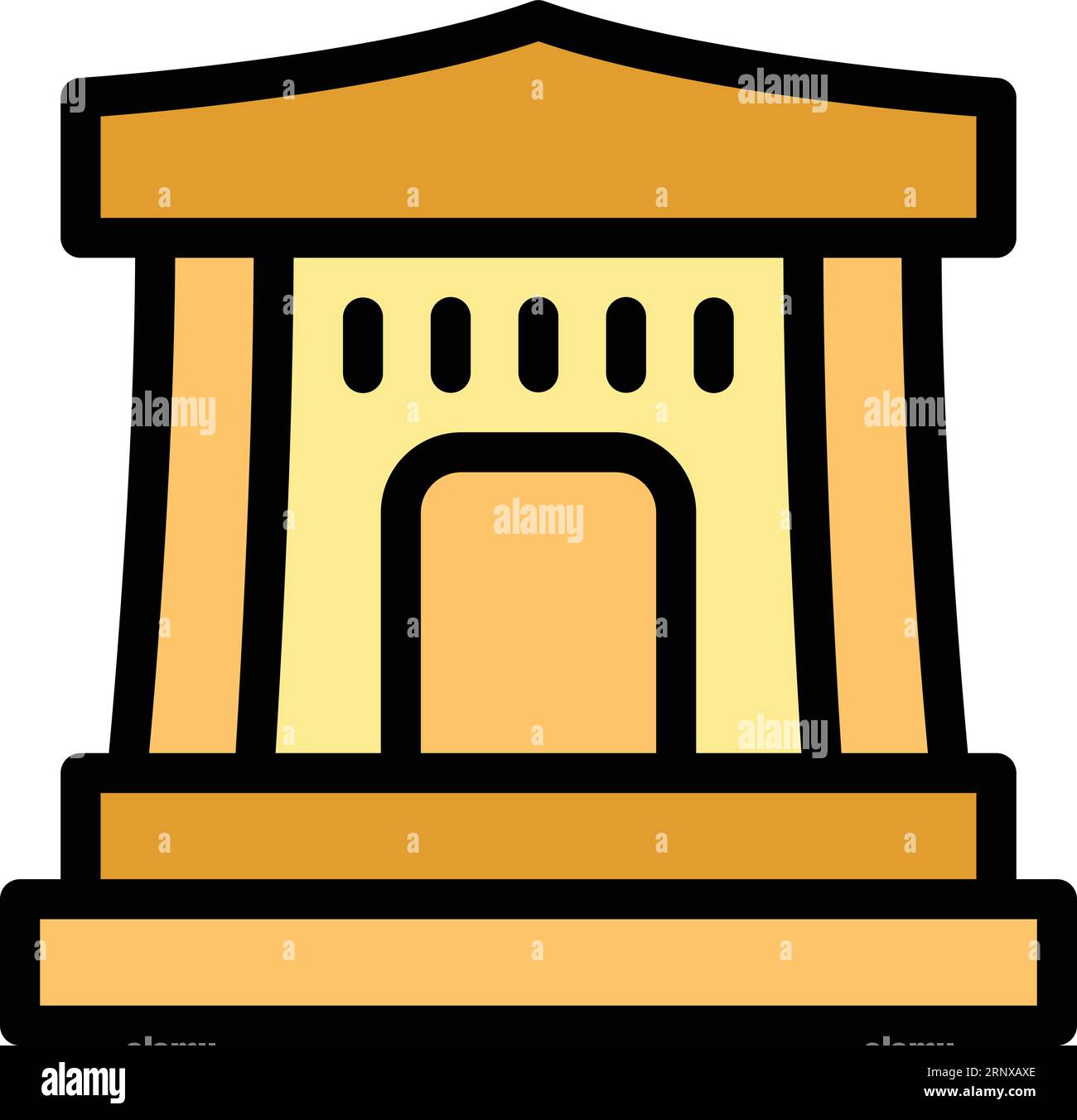 Japan temple icon outline vector. City pagoda. Tokyo map color flat ...