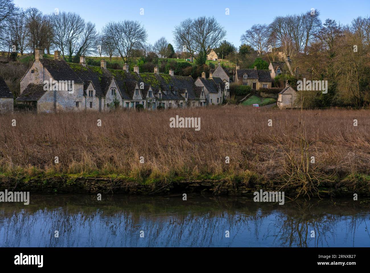 Scenic view of Bibury, a traditional English village and famous travel ...