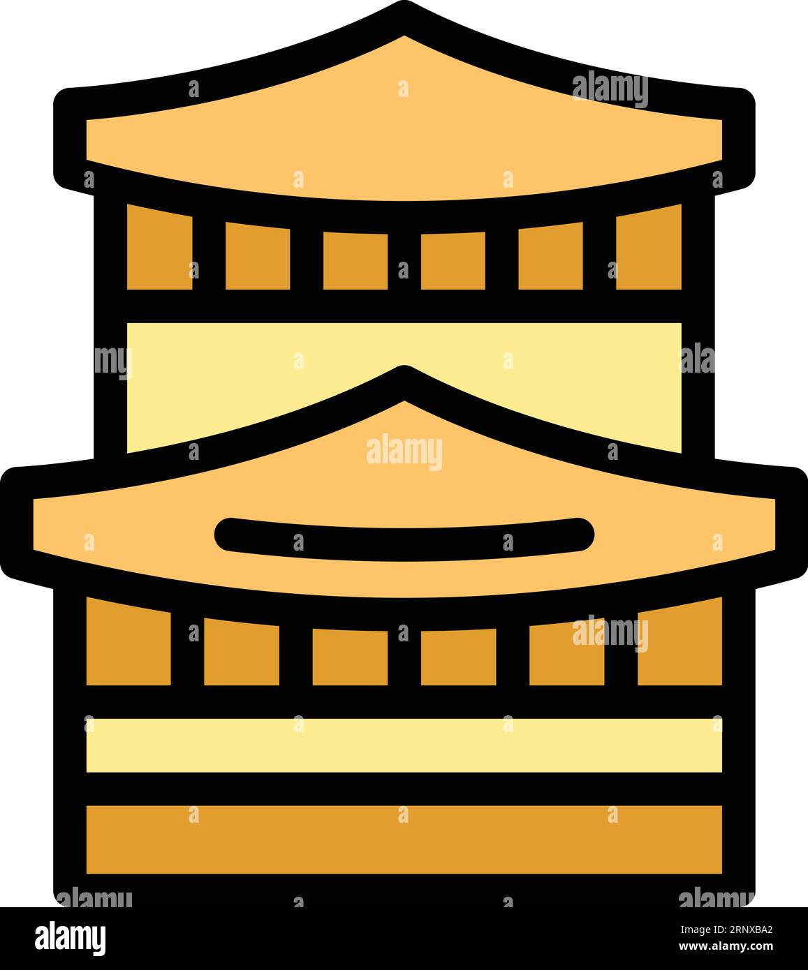 Kyoto pagoda icon outline vector. Japan temple. Travel house color flat ...