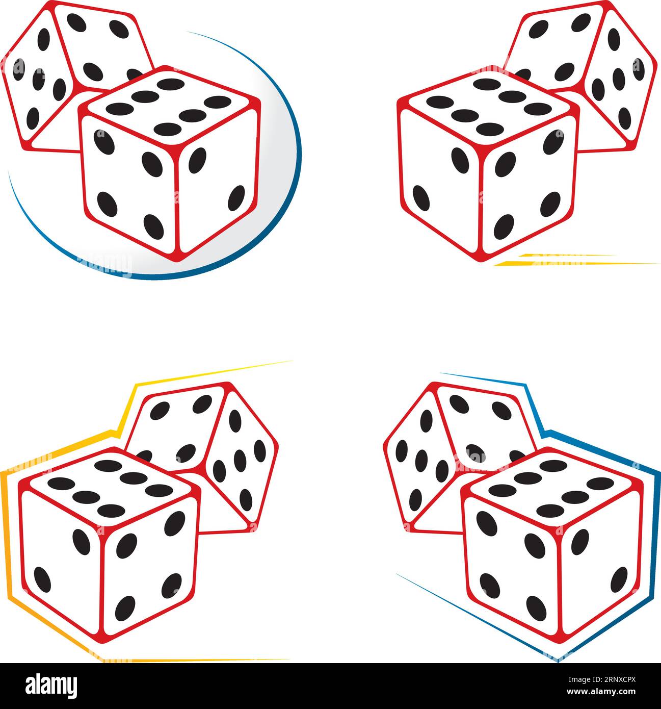 Set of dices symbols isolated on white Stock Vector Image & Art - Alamy