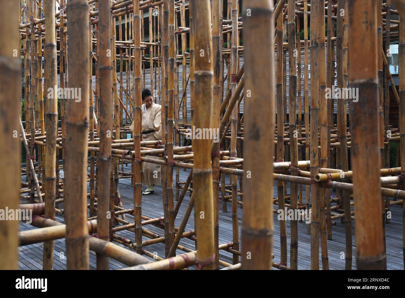 (180123) -- SINGAPORE, Jan. 23, 2018 -- Japanese artist Mai Ueda walks ...