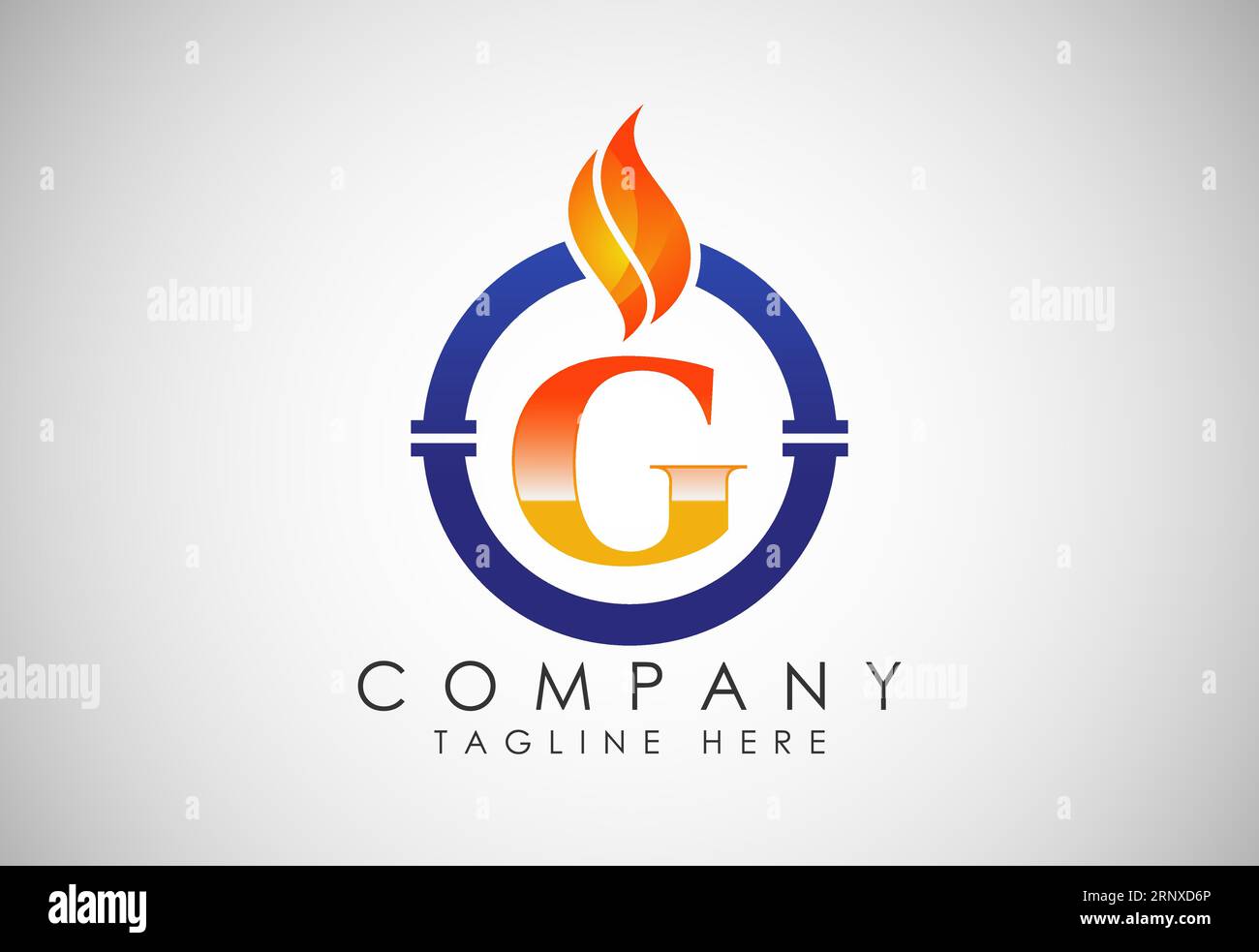 English alphabet with fire flame and pipe. Oil and gas industry logo ...