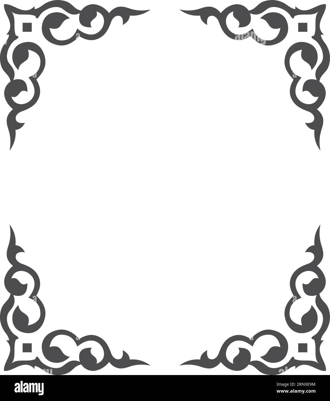 Decorative ornate corners. Elegant vintage eastern frame Stock Vector Image & Art - Alamy