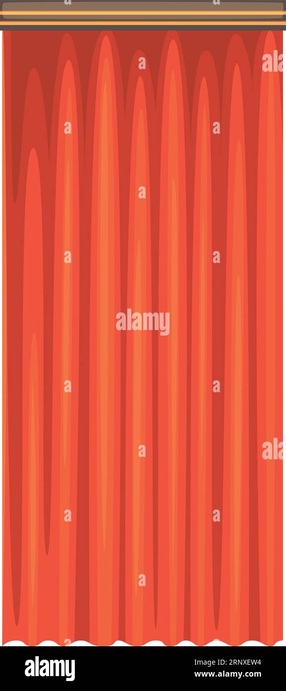 Closed theatre curtain. Red drapery. Stage cloth Stock Vector Image ...