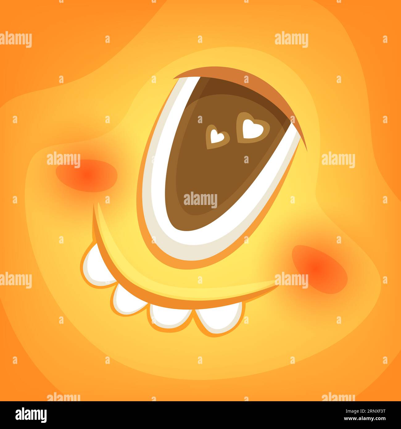 Cute monster face. Lovely alien cartoon avatar Stock Vector Image & Art ...