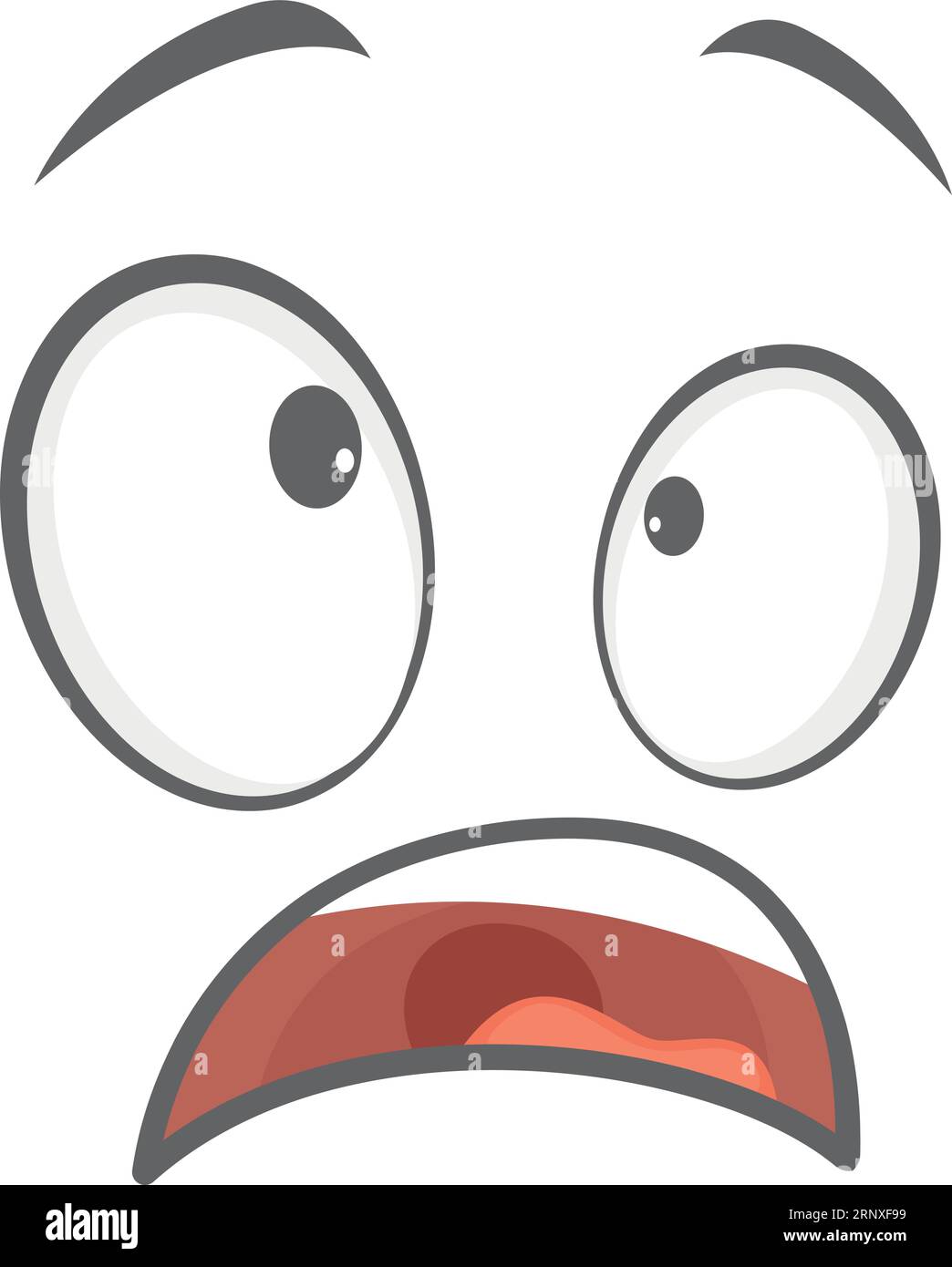 Anguished face. Shocked scared expression. Comic emotion Stock Vector ...