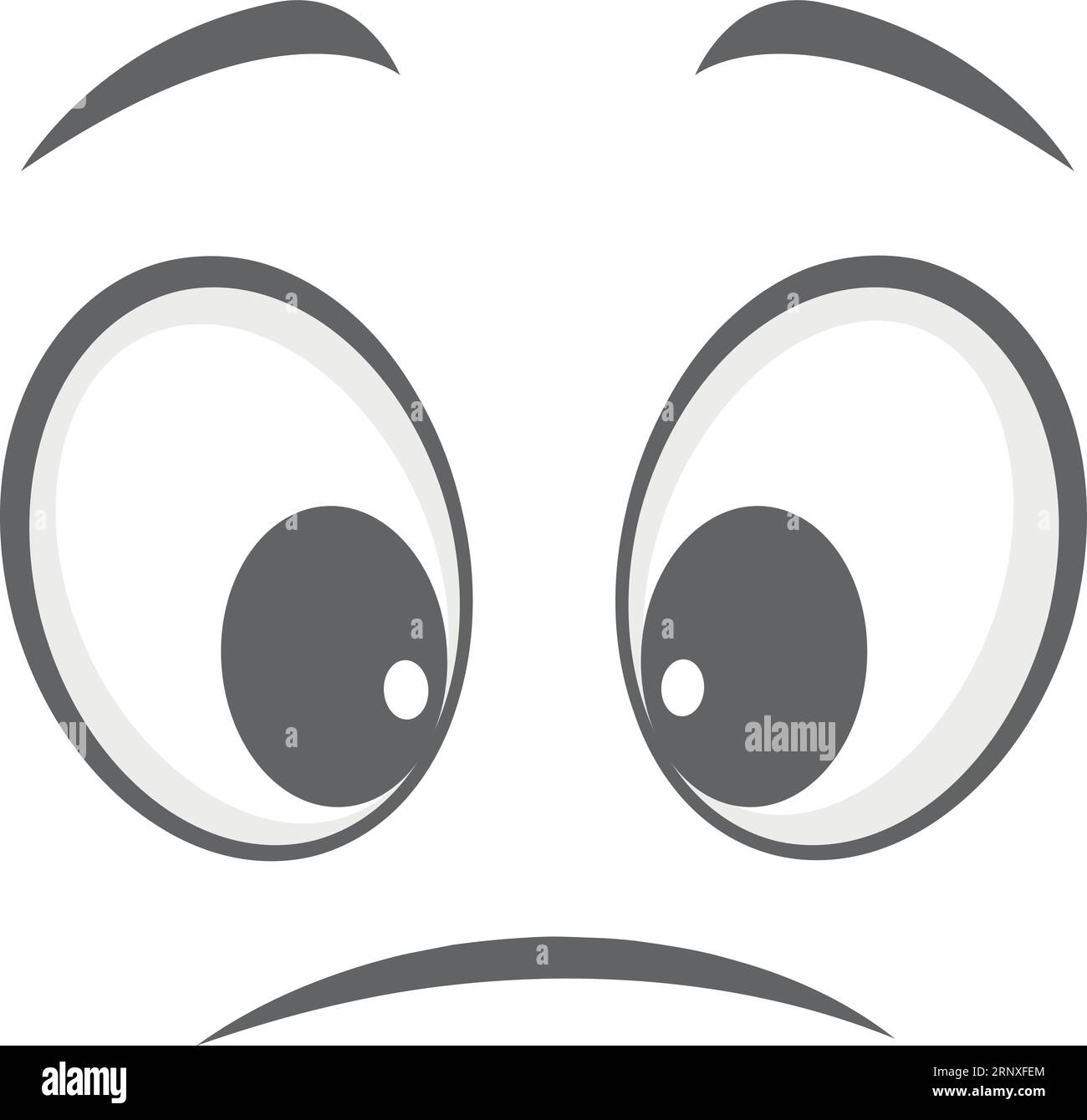 Worried face expression. Comic sad emotion icon Stock Vector Image ...
