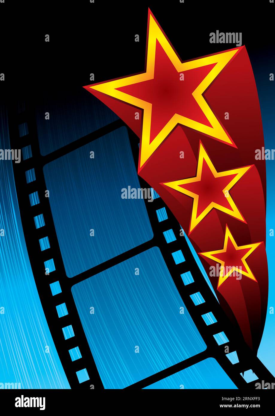 Blue movie poster Stock Vector Images - Alamy