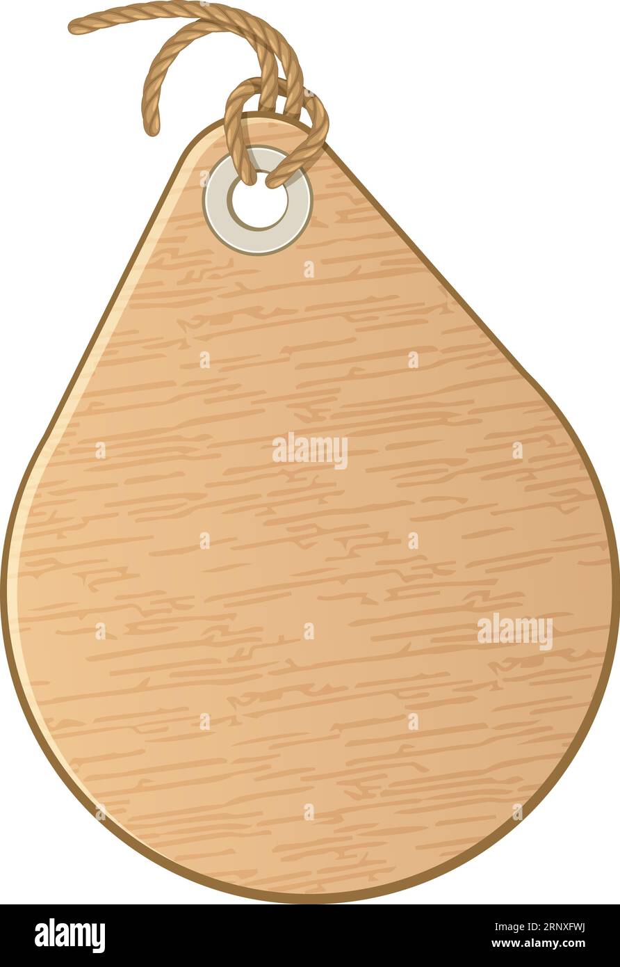 Price tag hanging on rope. Brown paper label Stock Vector Image & Art ...