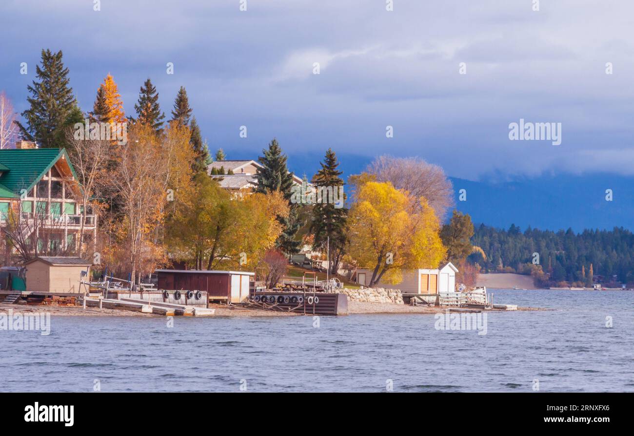 Lake Windermere in the Kootenay River Valley in the British Columia ...