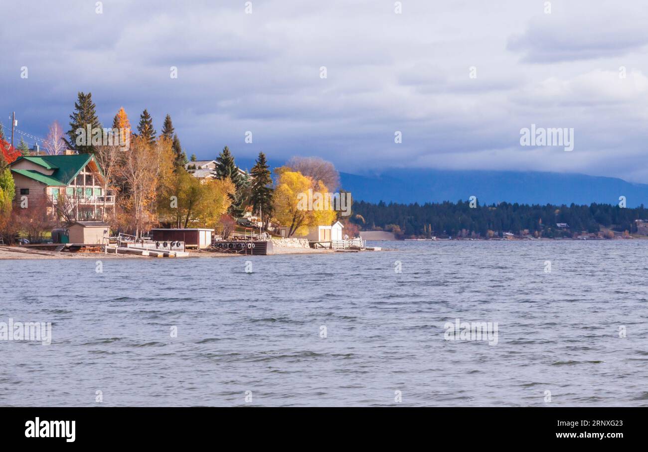 Lake Windermere in the Kootenay River Valley in the British Columia ...