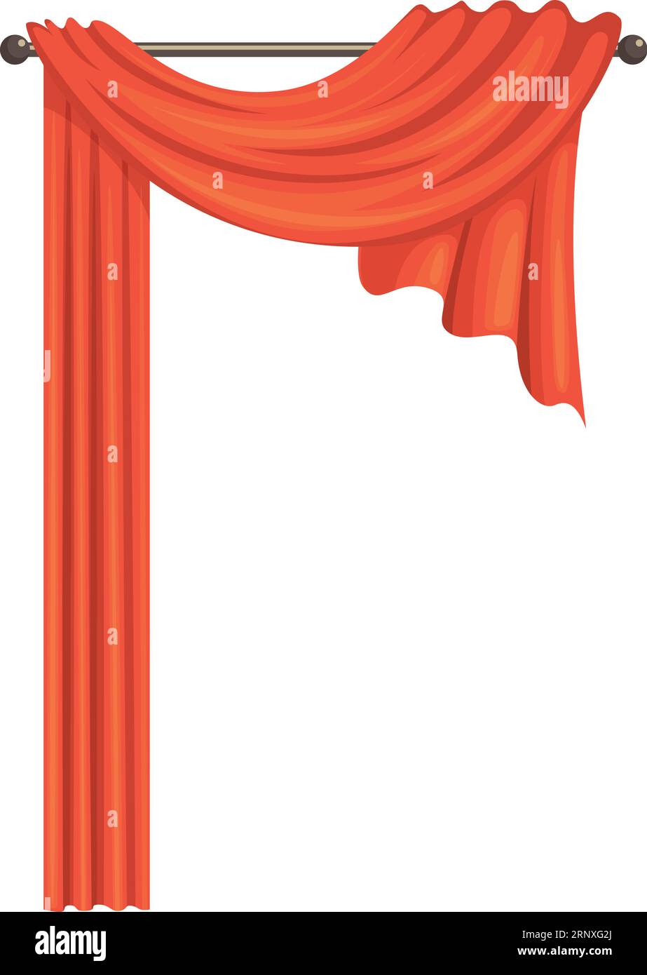 Classic theatre drapery cloth. Red satin curtain Stock Vector Image ...