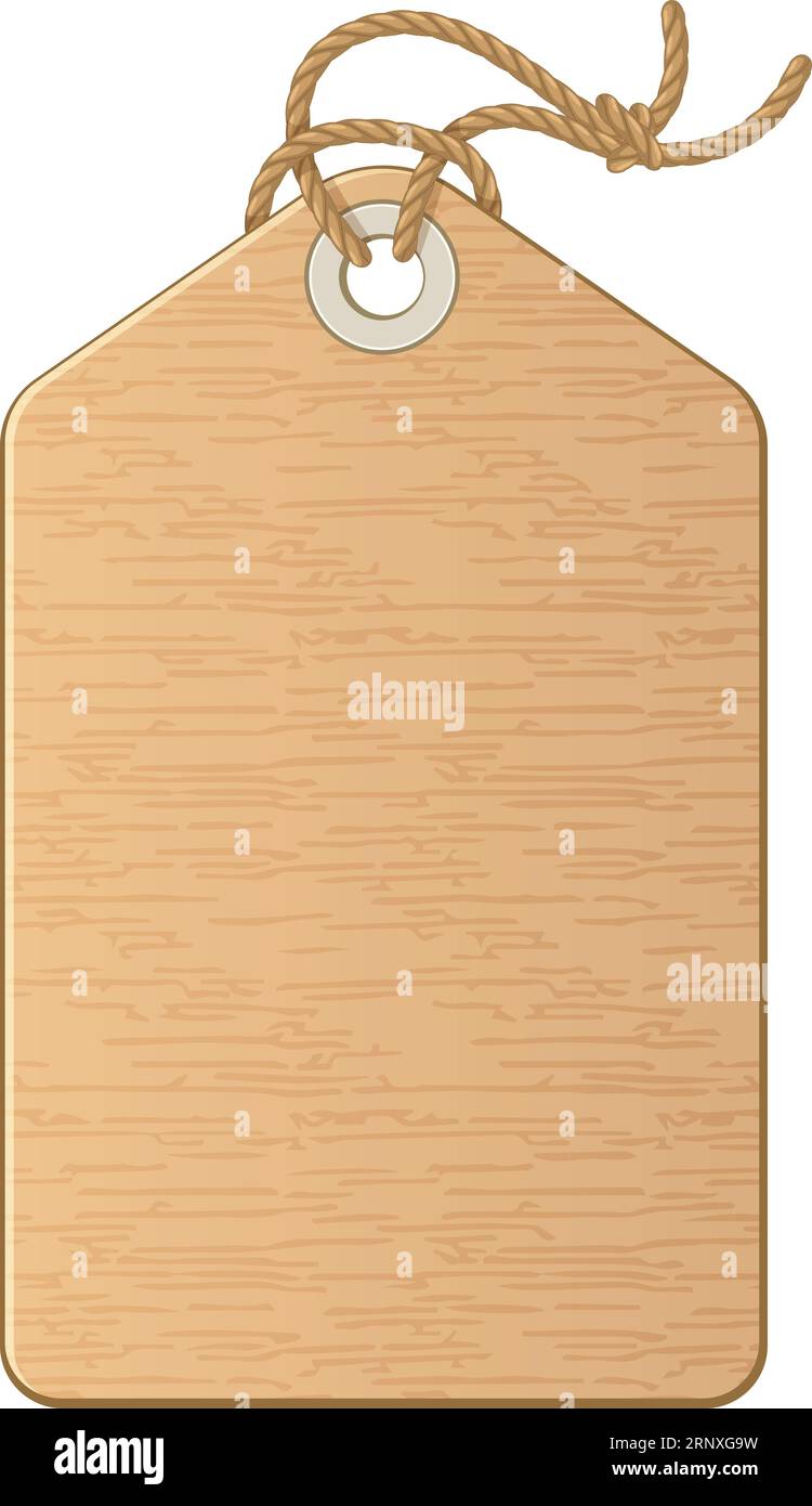 Hanging price tag mockup. Shopping discount label Stock Vector Image ...