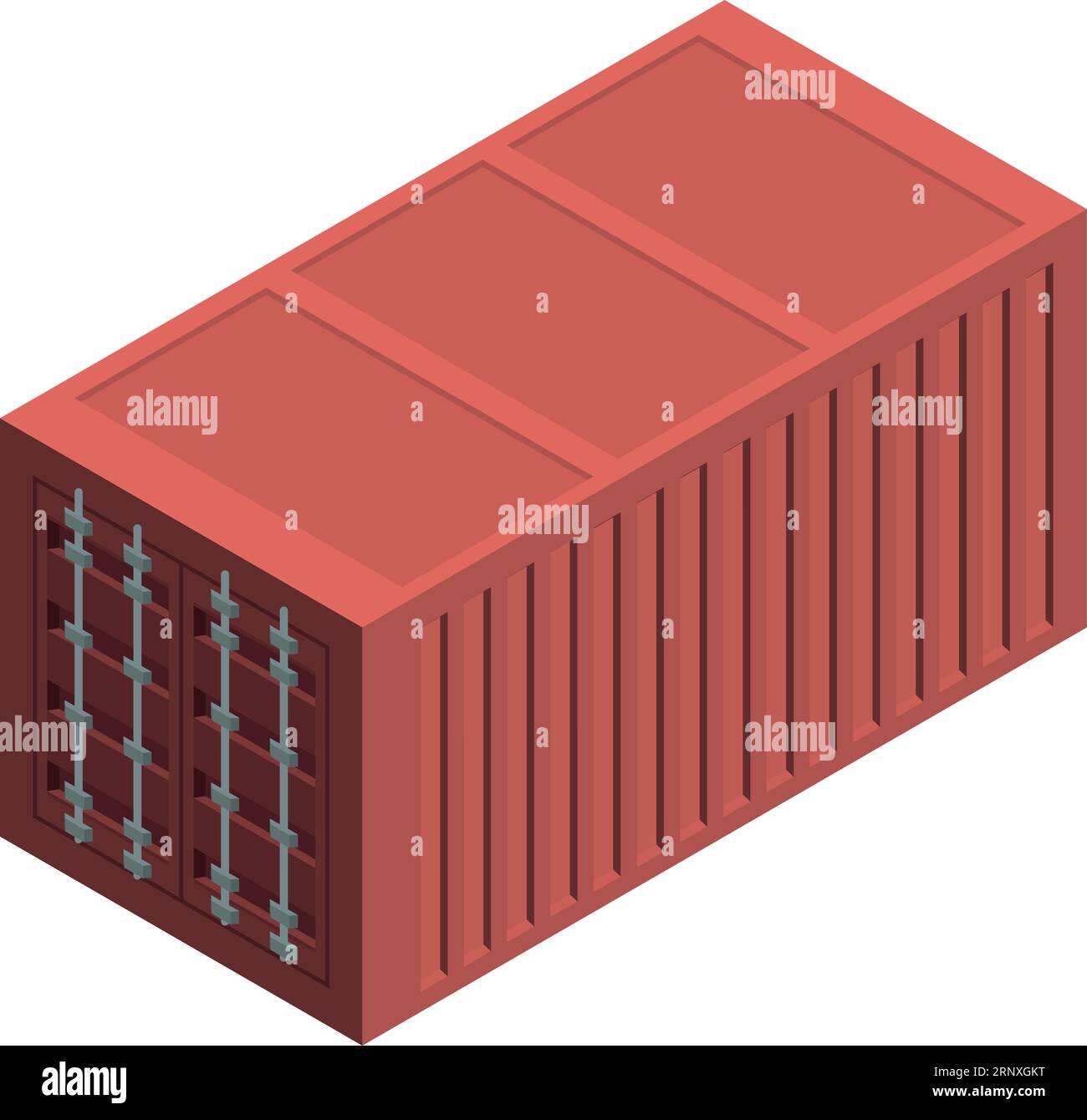 Cargo ship container icon. Isometric freight symbol Stock Vector Image ...