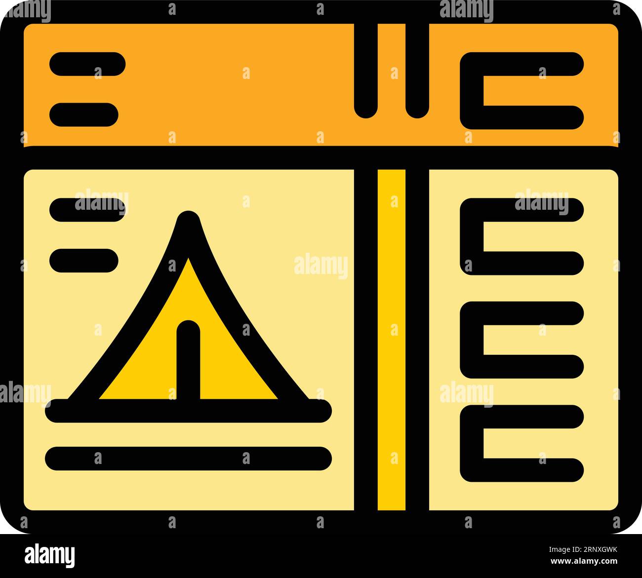 Trip box icon outline vector. Forest house. Glamping tent color flat Stock Vector Image & Art ...