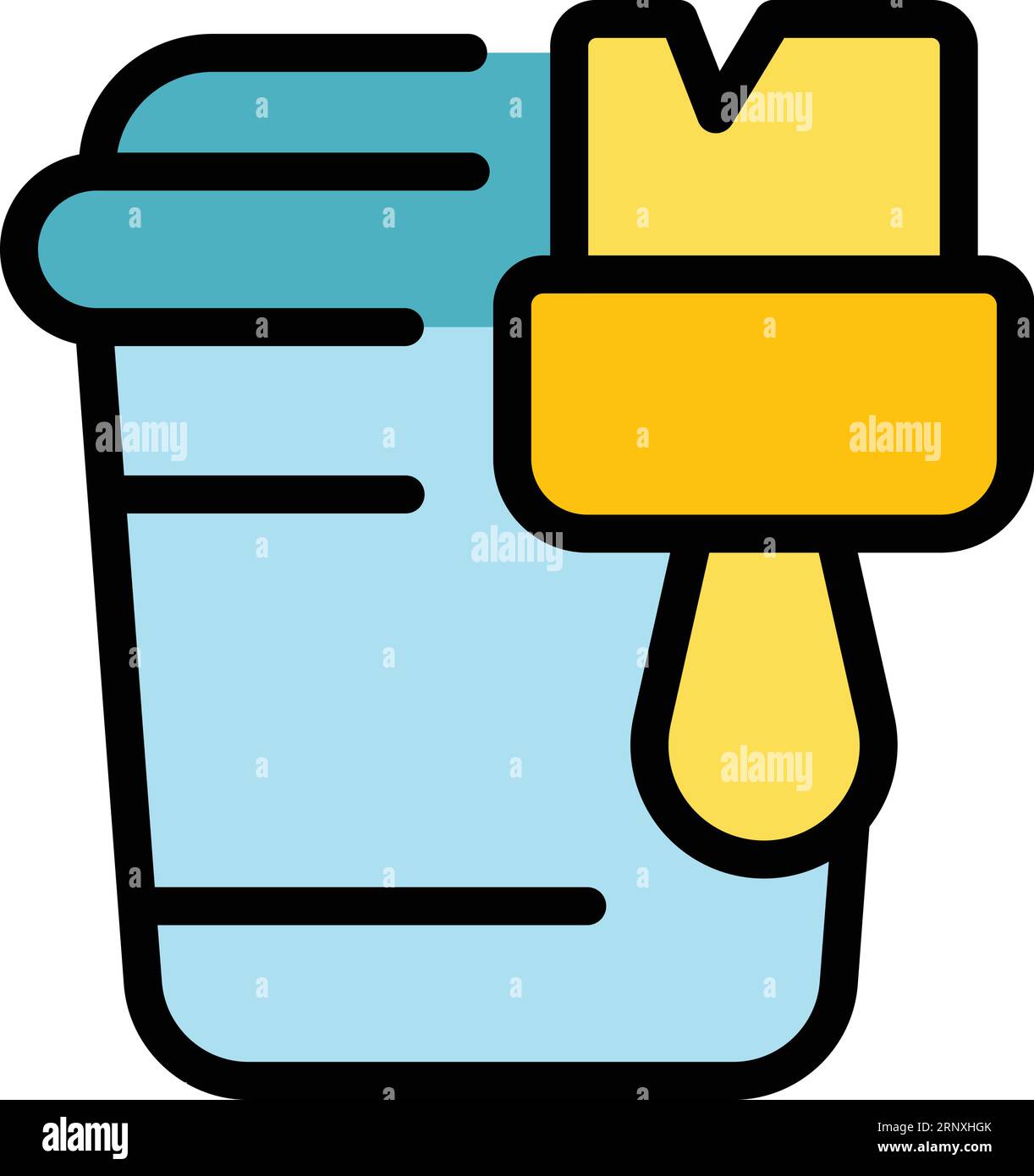 Tile tool icon outline vector. Cement surface. Stone design color flat ...