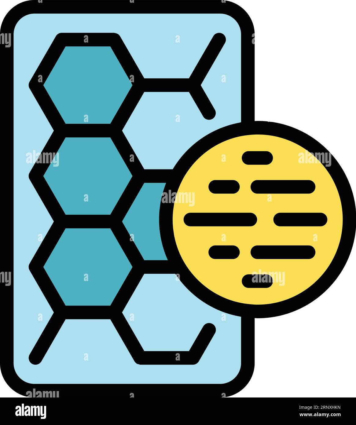 Hexagon tile icon outline vector. Cement stone. Ceramic patio color ...