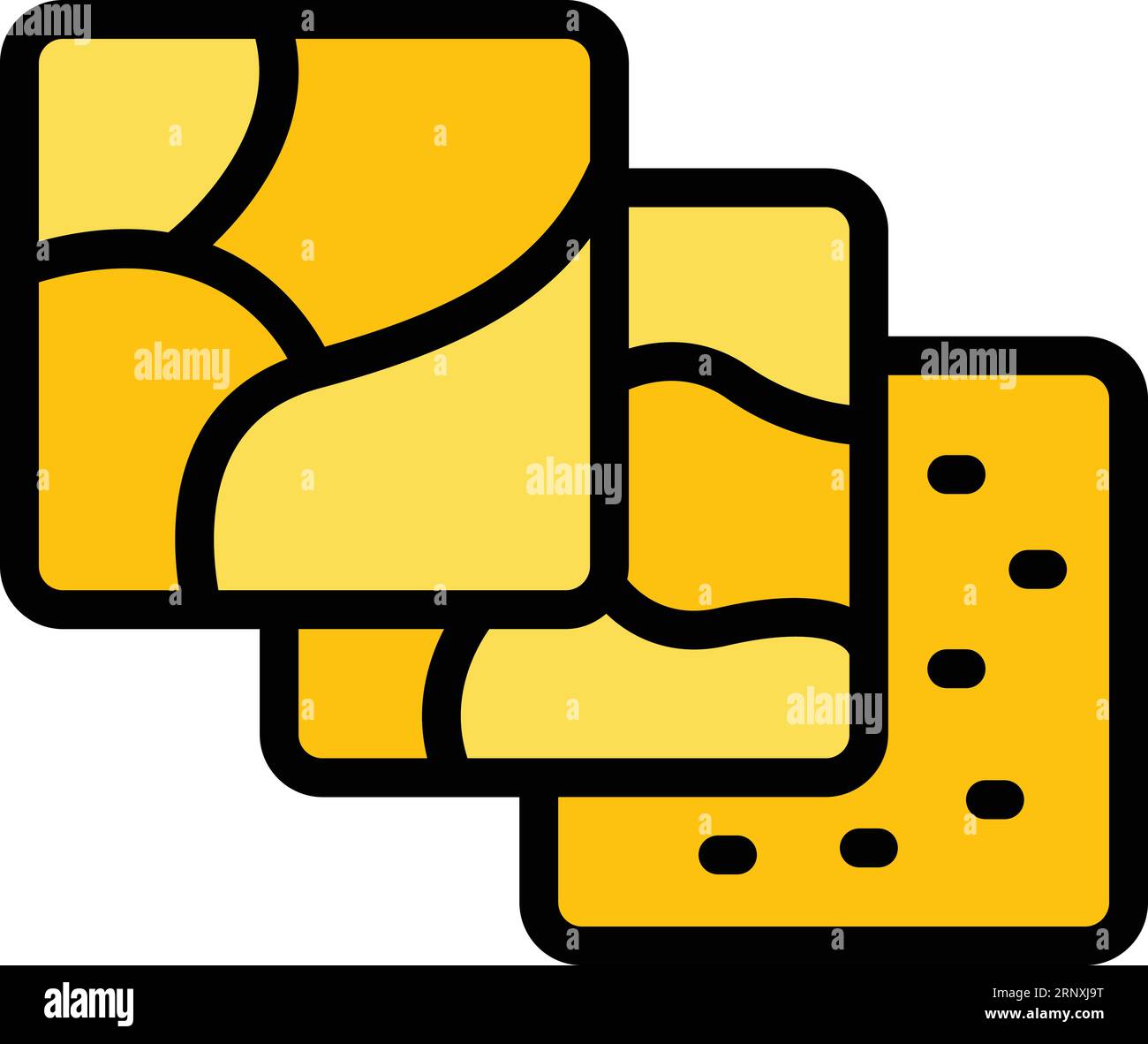 Yard tile icon outline vector. Construction surface. Cement stone color ...