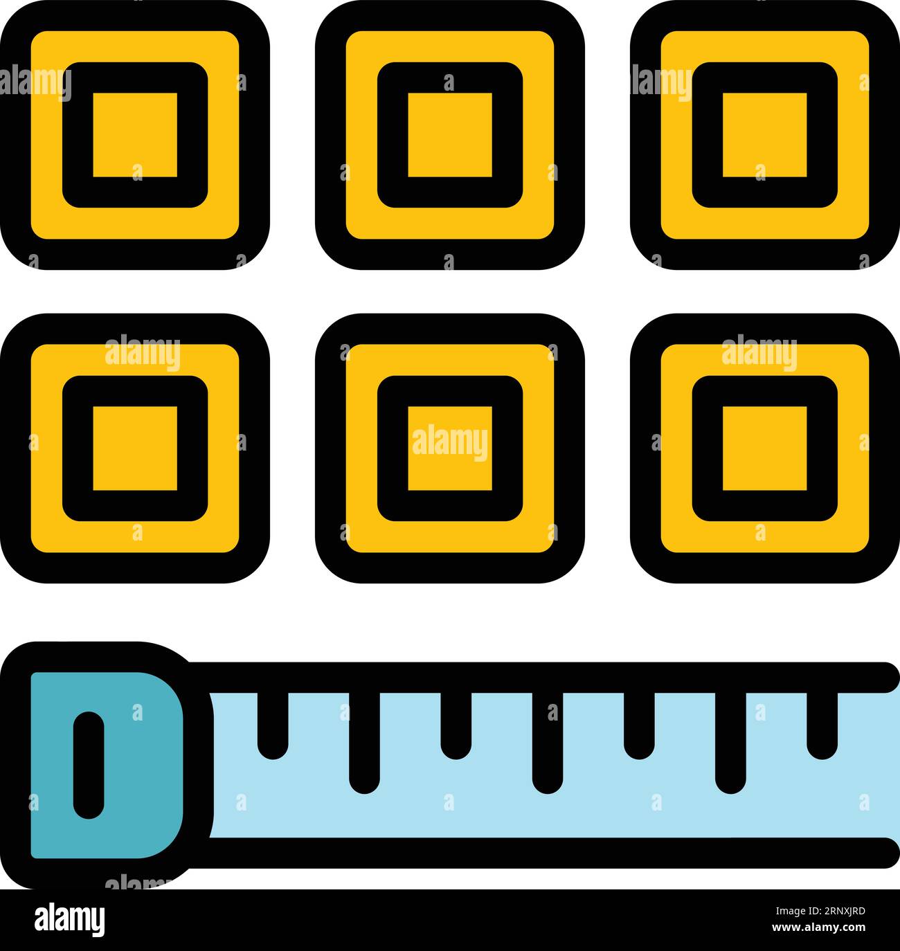 Tile measurement icon outline vector. Cement surface. Ceramic home ...