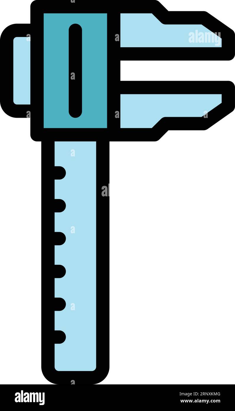 Measurement tool icon outline vector. Work maker. Making process color ... Measurement tool icon outline vector. Work maker. Making process color ...