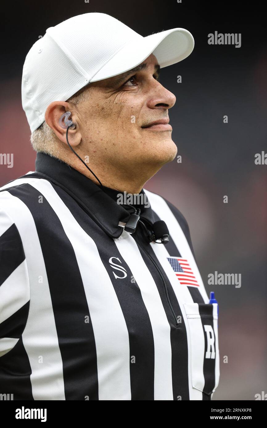 September 02, 2023: Referee Kenneth Ray on the field during warm-ups ...