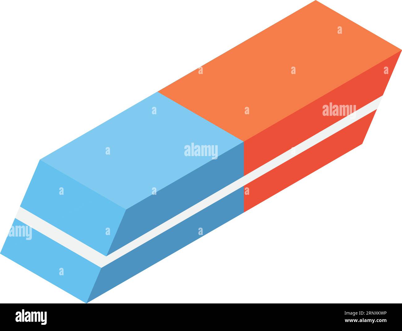 Eraser isometric color icon. School supply symbol Stock Vector Image ...
