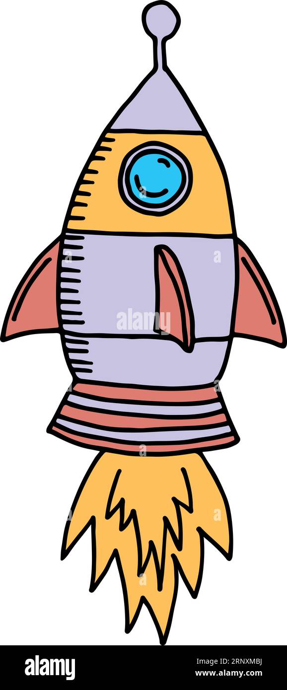 Rocket Ship Drawing Color