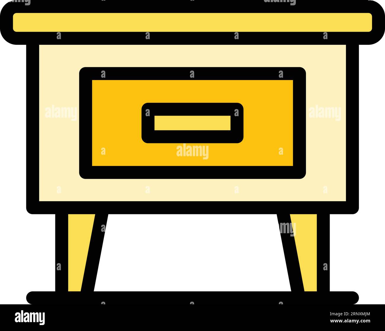 Table Production Icon Outline Vector Wood Manufacture Factory Work Color Flat Stock Vector