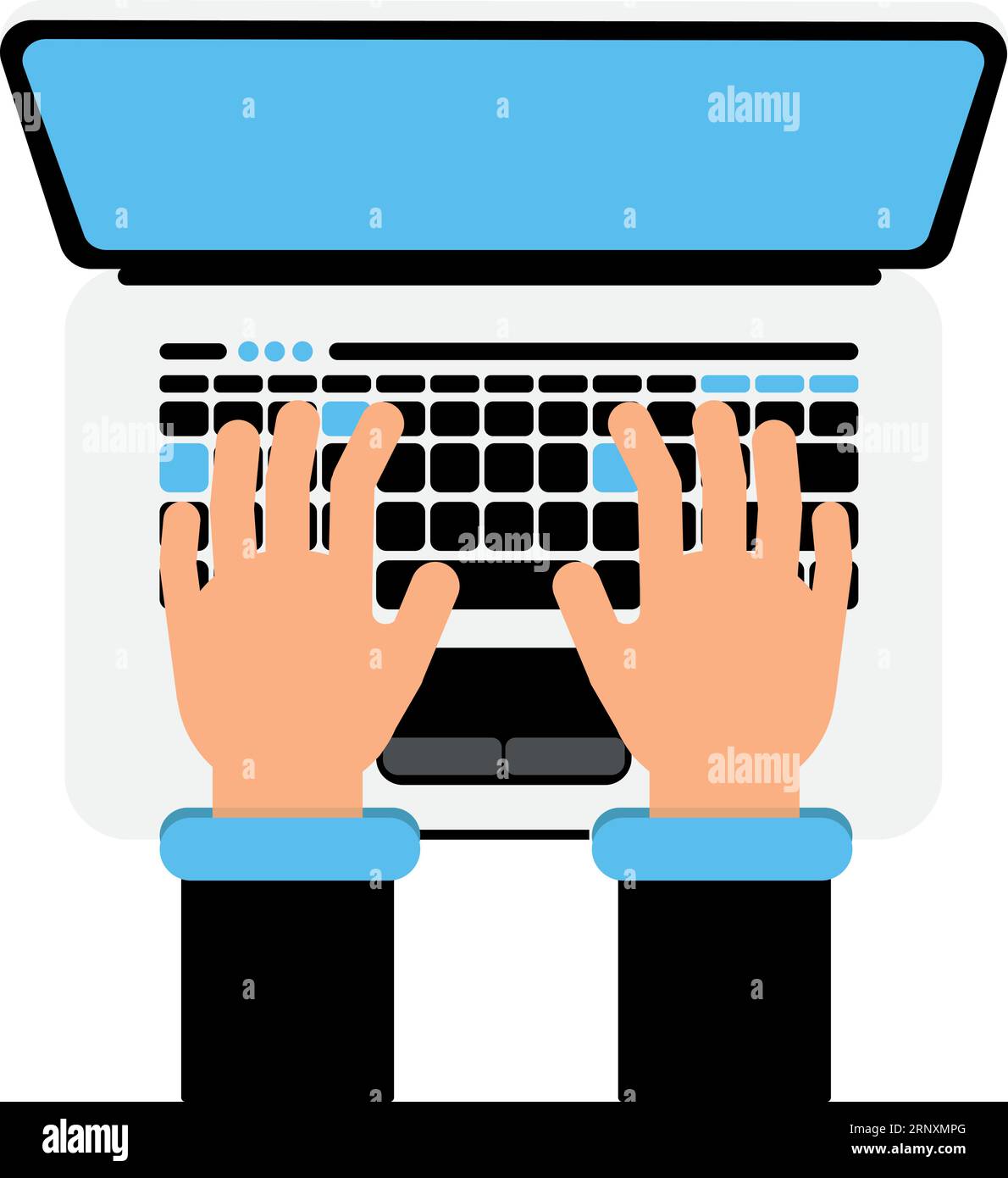 Using keyboard top view Stock Vector Images - Alamy