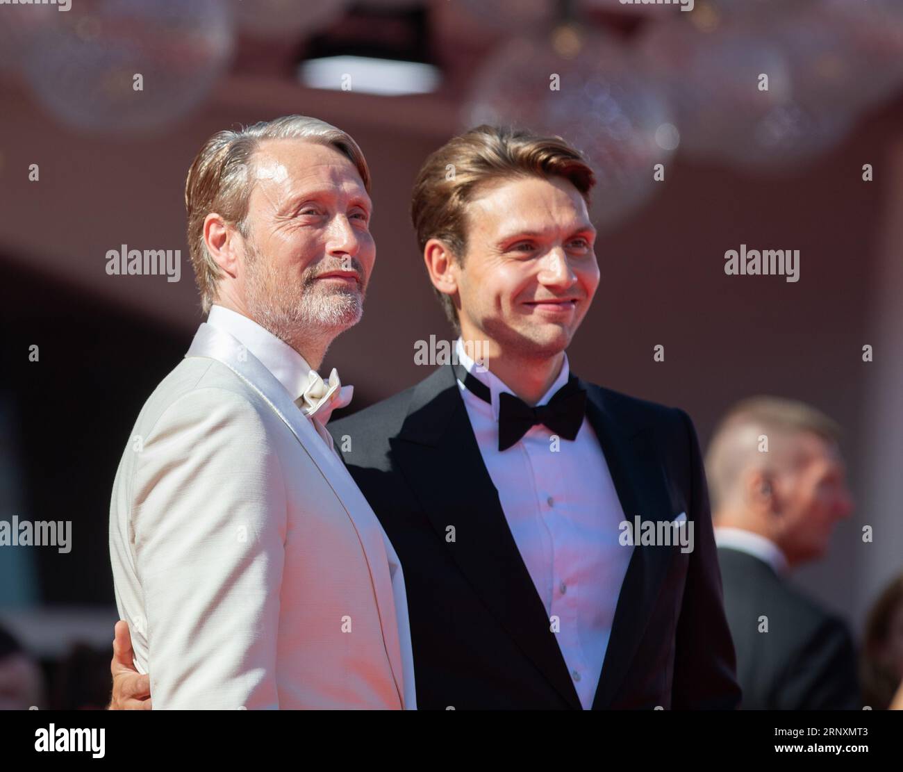 Venice, Italy. 02nd Sep, 2023. VENICE, ITALY. September 1, 2023: Mads Mikkelsen & Carl Jacobsen ...