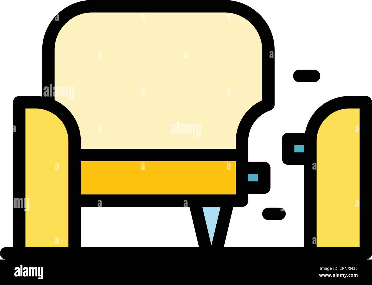 Armchair Assembly Icon Outline Vector Work Maker Industry Process Color Flat Stock Vector