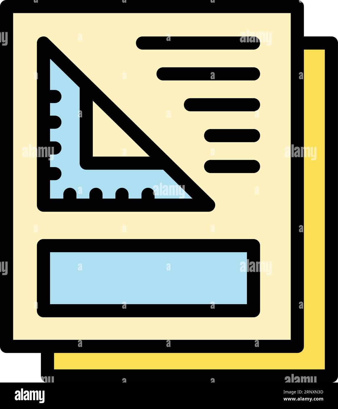 Paper Chair Icon Outline Vector Work Factory Making Process Color Flat Stock Vector Image