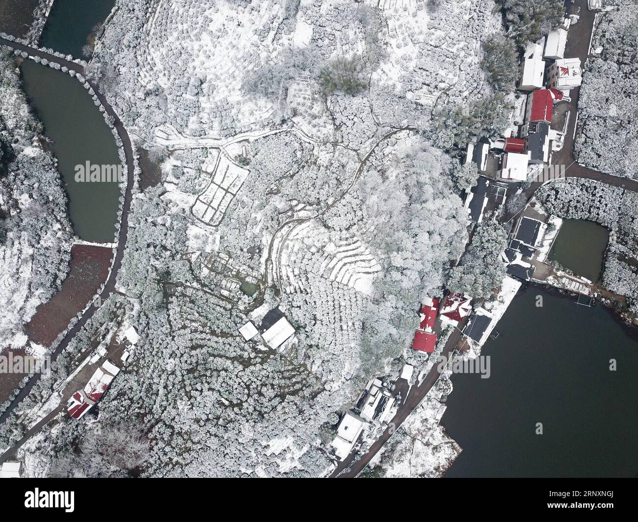 (180207) -- JIANDE, Feb. 7, 2018 -- Aerial photo taken on Jan. 31, 2018 ...