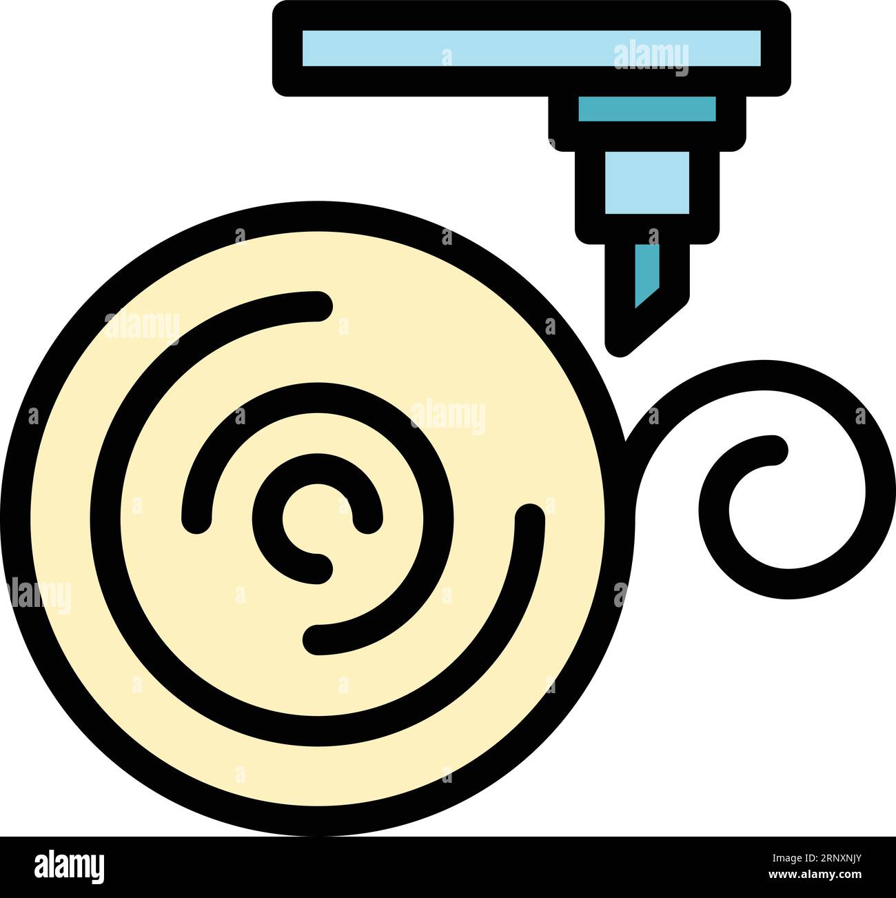 Wood Production Icon Outline Vector Work Factory Industry Plant Color Flat Stock Vector Image