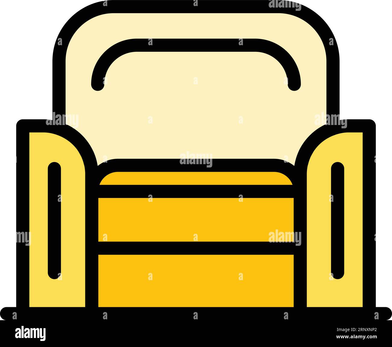 Armchair Icon Outline Vector Maker Factory Wood Furniture Color Flat Stock Vector Image And Art