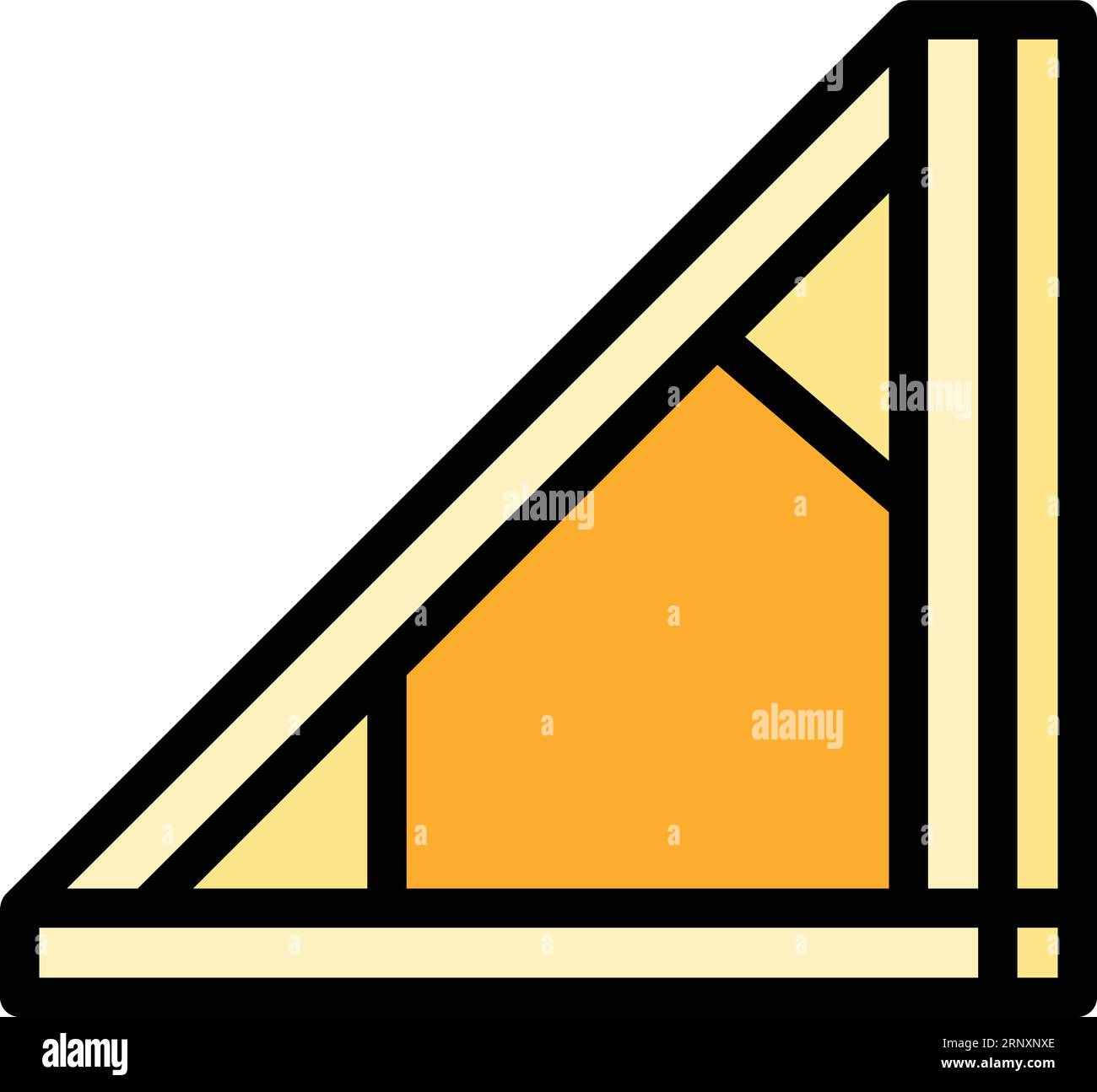 Roof construction icon outline vector. Repair house. Worker top color ...