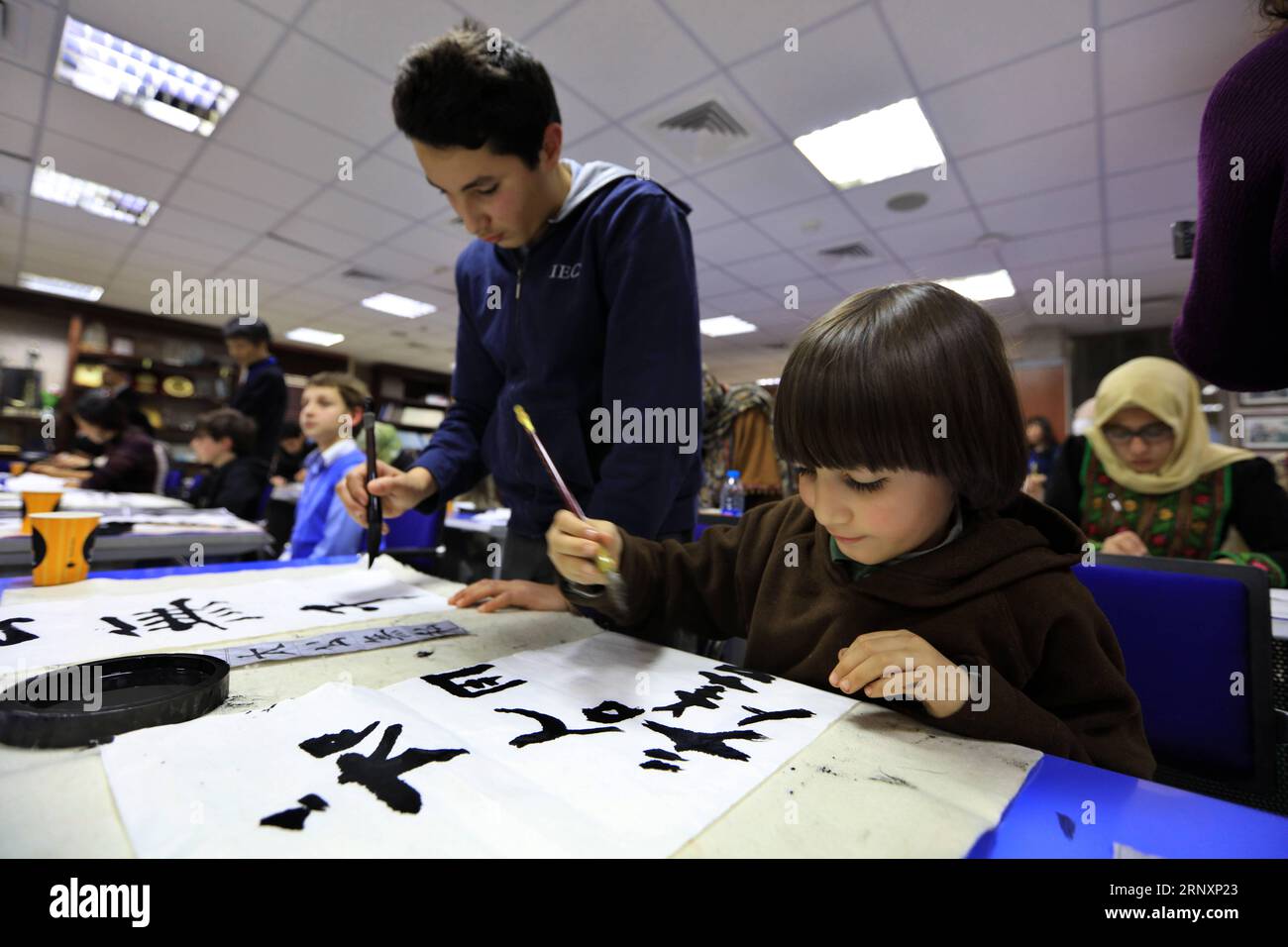 (180207) -- AMMAN, Feb. 7, 2018 -- Competitors take part in the ...