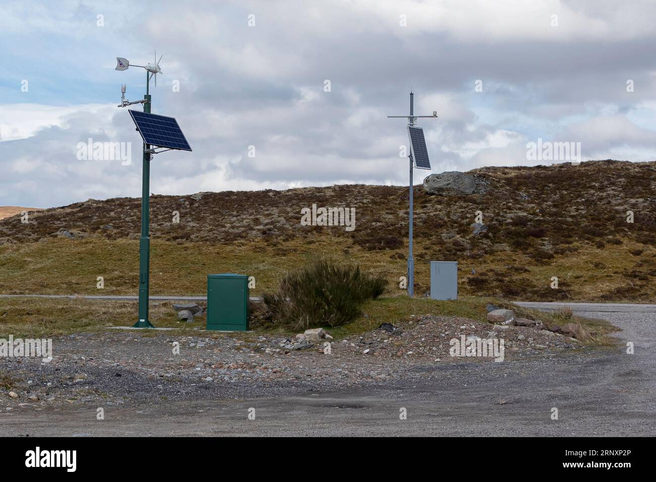Weather monitoring equipment on the remote areas of a Scottish Glen ...