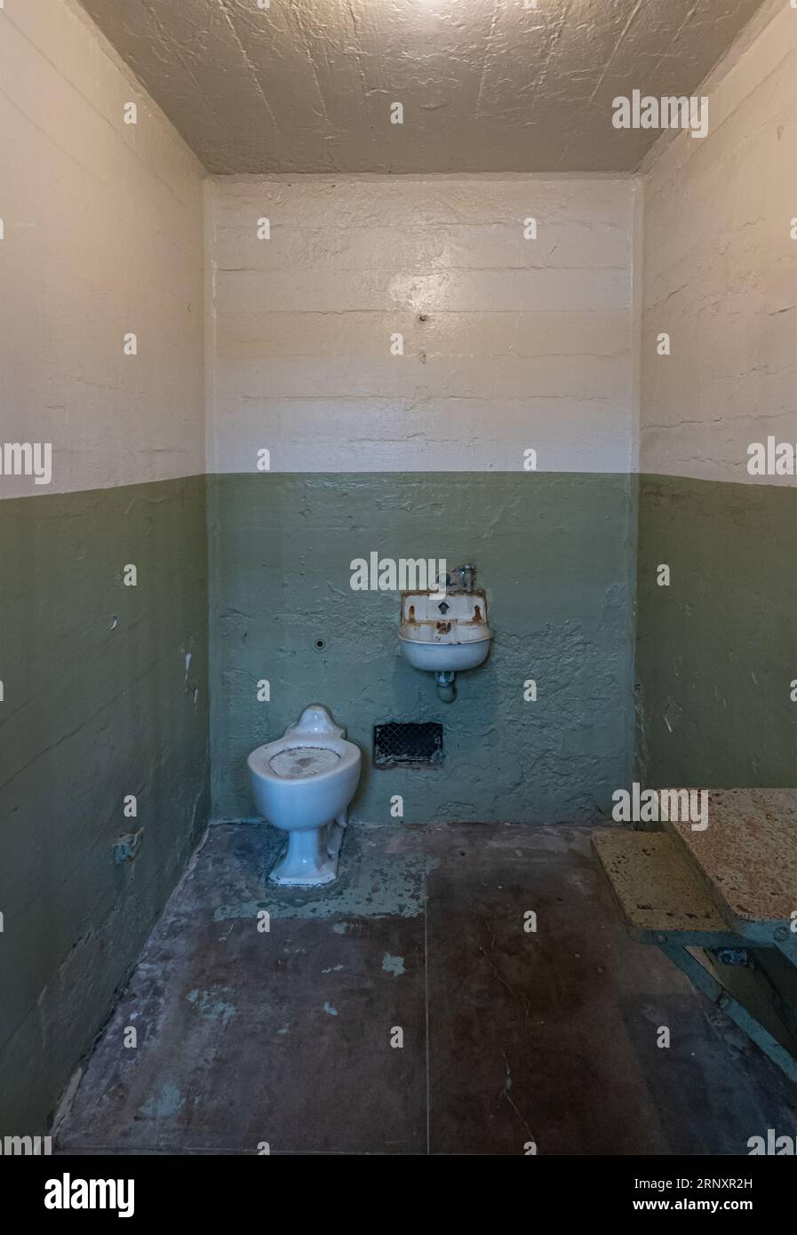 San Francisco, CA, USA - July 12, 2023: Inside historic Alcatraz prison ...