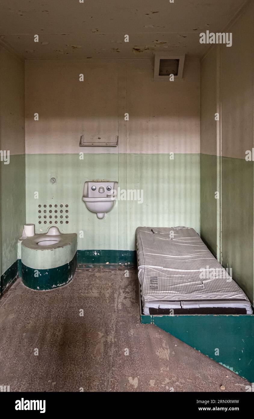 San Francisco, CA, USA - July 12, 2023: Inside historic Alcatraz prison ...