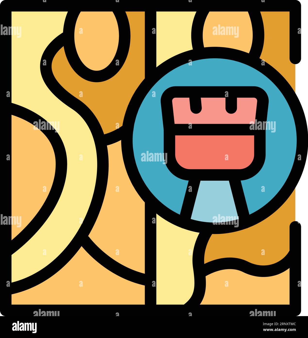 Paint floor icon outline vector. Wood tile. Home texture color flat ...