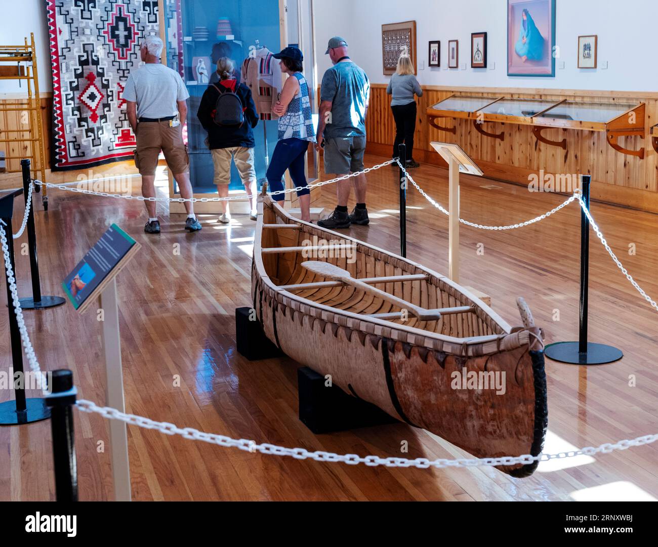 Tourists visit Crazy Horse Memorial; interior museum displays; Custer ...