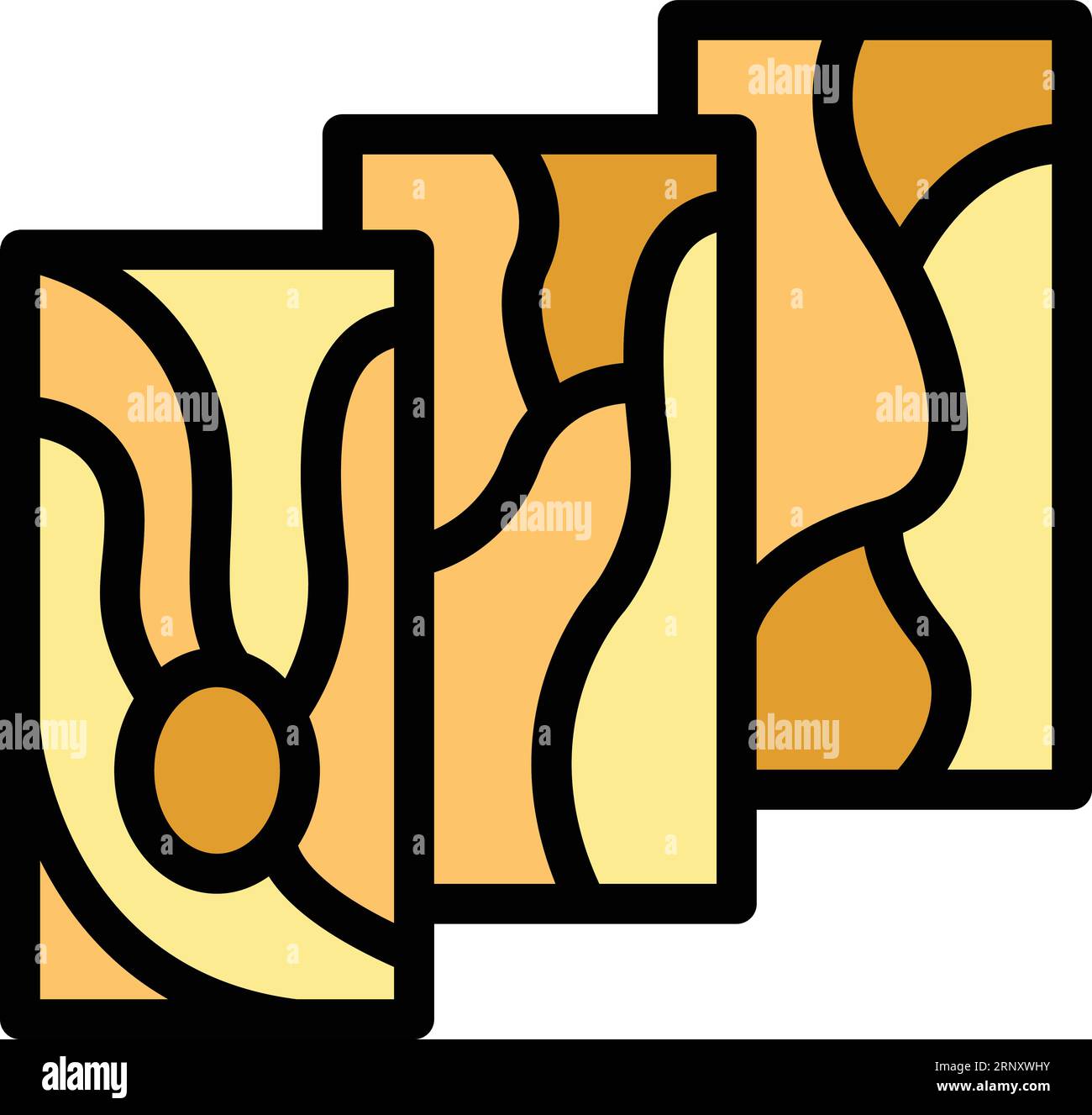 Decor surface icon outline vector. Home texture. Parquet wall color ...